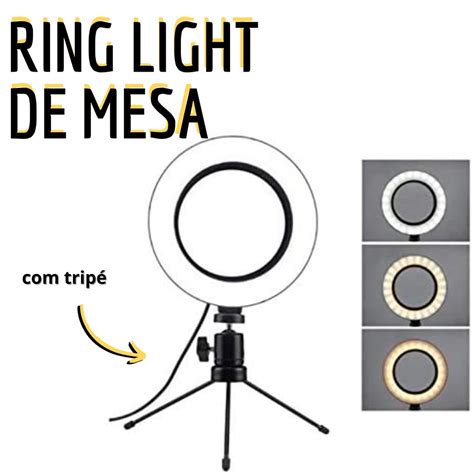 Ring Light Iluminador Self Para Makeup Maquiador Youtuber Fotografo Com