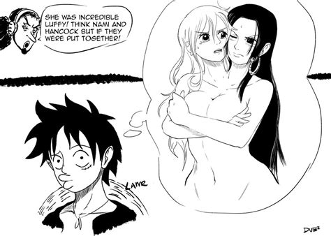 Rule 34 2 Heads Arms Crossed Belly Button Black Hair Boa Hancock