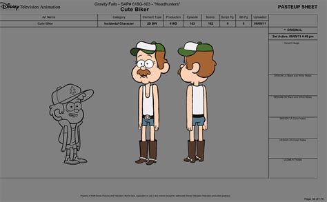 Image Cute Biker Character Sheet  Gravity Falls Wiki Fandom
