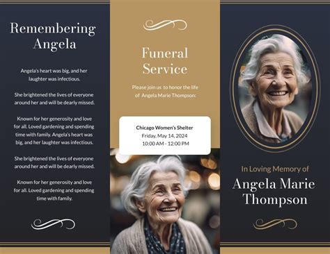 Free Funeral Brochure Templates Visme