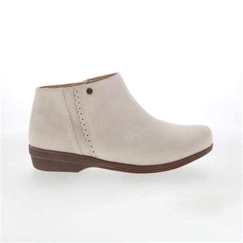 Spenco Manor Boot Sp1045crm Womens Beige Suede Zipper Ankle And Booties