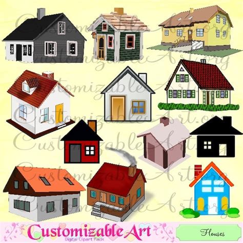 House Clipart Digital Home Clip Art Real Estate Open House Etsy Australia