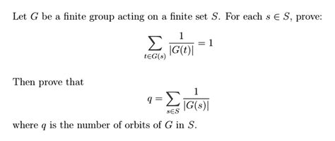 solved text let g be a finite group acting on a finite set s for