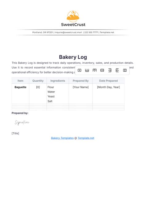 Free Food Delivery Log Sheet Template To Edit Online