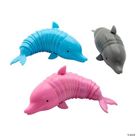 5 Dolphin Articulated Fidget Toys 12 Pc Oriental Trading