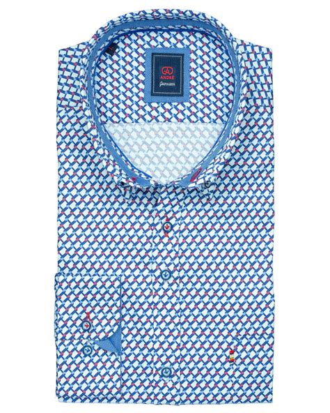 Andre Nore Casual Shirt Burgundy Galvin For Men