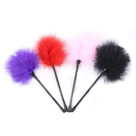 Flirtation Feather Sex Toy Feather Teasing Stick Fun Stick Multicolor Foreplay Sex Toy For