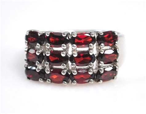 Not Available Reserved For T Wide Garnet Sterling Silver Ring