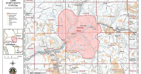 Gwen Fire July 28 Evac Map