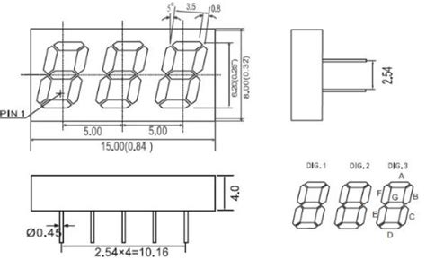 025 Inch 3 Digits 7 Segment Led Display Buy 025 Inch 7 Segment