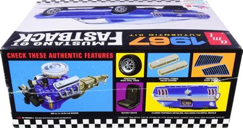 1967 Ford Mustang Gt Fastback 125 Scale Skill 2 Model Kit By Amt Ebay