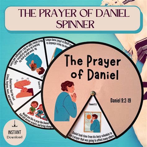Printable The Prayer Of Daniel Spinner Wheel Engaging Daniels Faithfulness Craft Sunday School