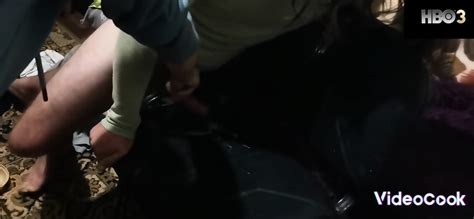 A Penis Well Rubbed Against Black Stool An Ejaculation Of Sperm A Lot