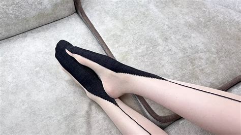 Solo Caressing Long Legs In Black Nylon Pantyhose Feat Gloria Gimson