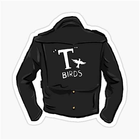 T Birds Jacket Sticker For Sale By Ria Grix Redbubble