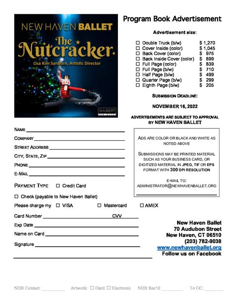 Nutcracker Program Ads New Haven Ballet Connecticut