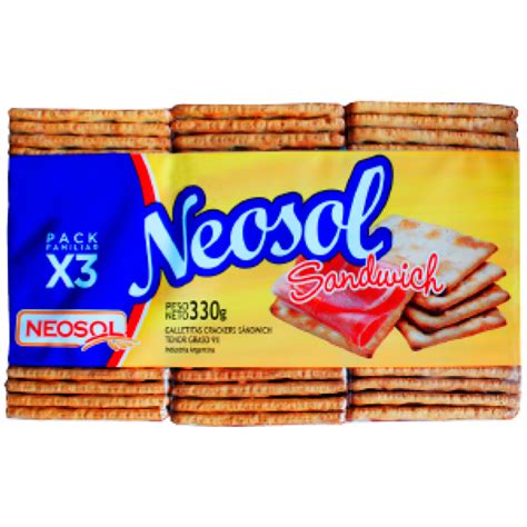 Galletitas Sandwich Neosol X 330gr Consumo Popular Organizado