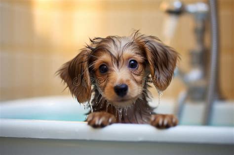 Adorable Dog S Bath Time Adventure Heartwarming Moment Of A Cute Dog