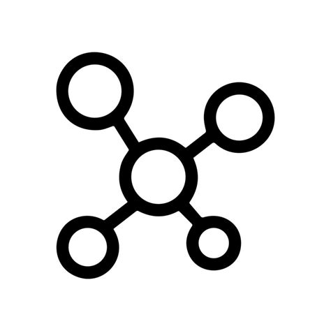 Simple Line Style Molecule Structure Atom Connection Science Chemistry
