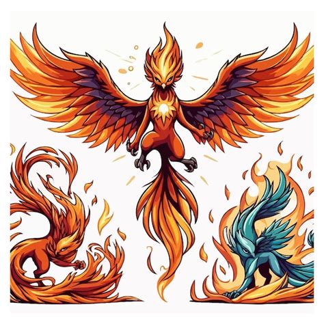 Premium Vector Cute Phonix Vector On White Background