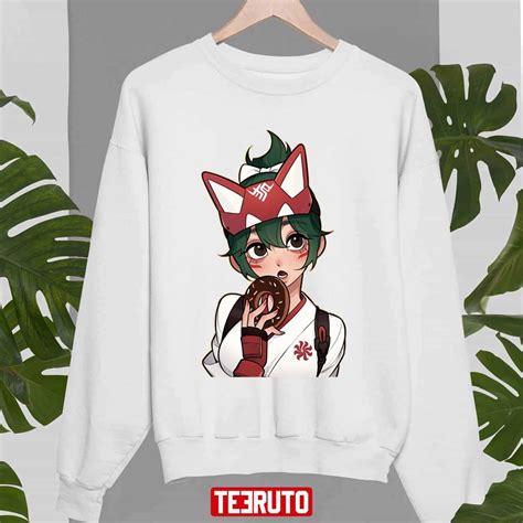 Cute Kiriko Kiriko Kamori Eating A Donut Overwatch Unisex Sweatshirt Teeruto
