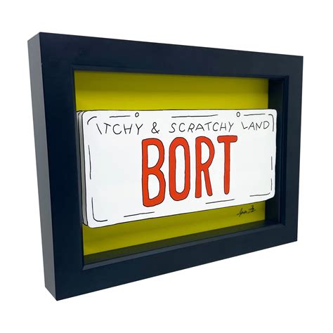 Bort License Plate Art The Simpsons Art 3d Art Bort Sign The Simpsons
