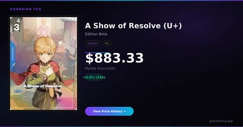 How Much Is A Show Of Resolve U Worth Live Prices 2026 Guardian Tcg