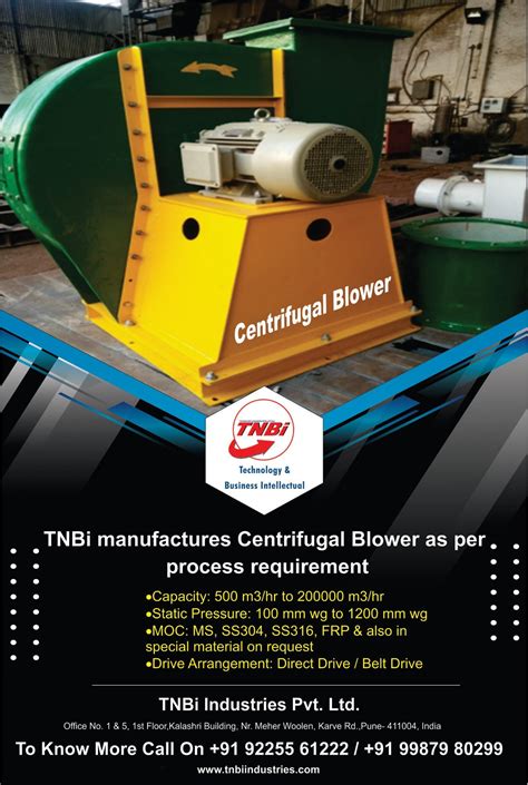 Tnbi Manufactures Centrifugal Tnbi Industries Pvt Ltd
