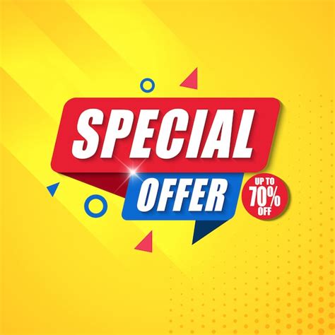 Premium Vector Special Offer Banner Design Template With Yellow