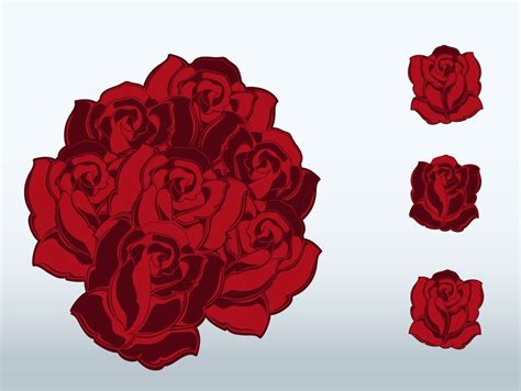 Romantic Roses Vector Art And Graphics