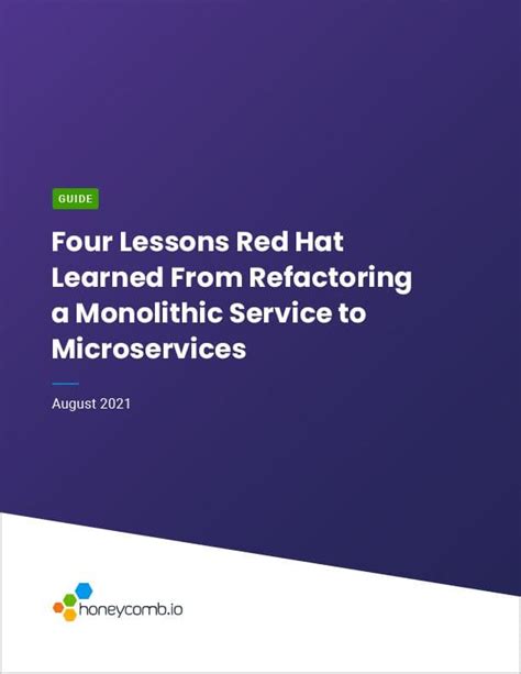 Red Hat 4 Lessons Learned Refactoring Monolithic Service To Microservices