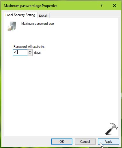 How To Configure Password Expiration In Windows 1110