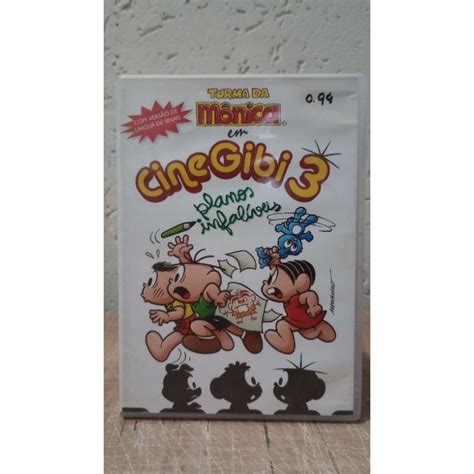 Dvd Turma Da Mônica Em Cine Gibi 3 Planos Infalíveis Shopee Brasil