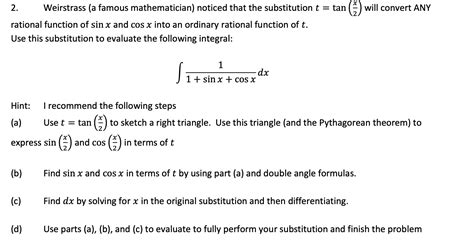 Solved Will Convert Any 2 Weirstrass A Famous