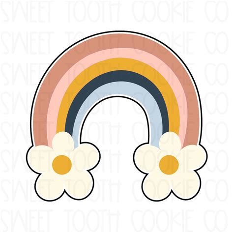 Rainbow Cookie Cutter Flower Rainbow Cookie Cutter Rainbow Flower Cookie Cutter Floral