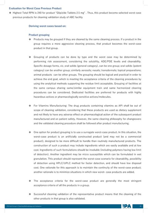 Cleaning Methodology And Validation Pdf