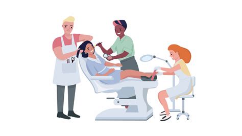 Animated Beauty Service Characters Complex Care In Cosmetology Salon