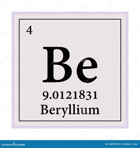 Beryllium Be Button On Black And White Circle Button Background With