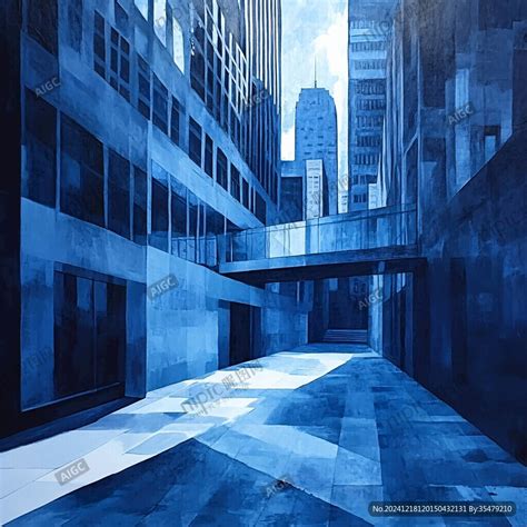 Ai创作图3d立体艺术城市场景 现代建筑插画 立面透视插画 金融区广场 现代建筑广场 街区街道风光 金融区建筑背景图 街景插画 金融区街道