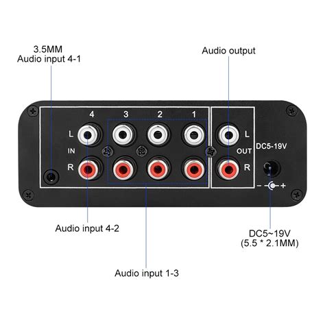 Aiyima 4 Way Rca Audio Input Stereo Mixed Output A Vicedeal
