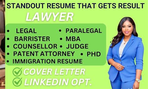 Write Law Mba Legal Attorney Barrister Counsel Paralegal Resume