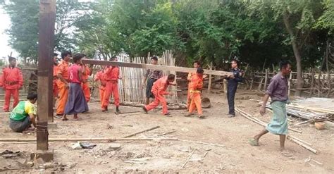 ညောင်ဦးမြို့နယ်တွင် ဧရာဝတီမြစ်ကမ်းပါးပြိုနေခြင်းကြောင့် အန္တရာယ်ရ