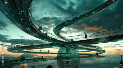 Magnificent Sky Bridges Connecting Different Components Of The Floating