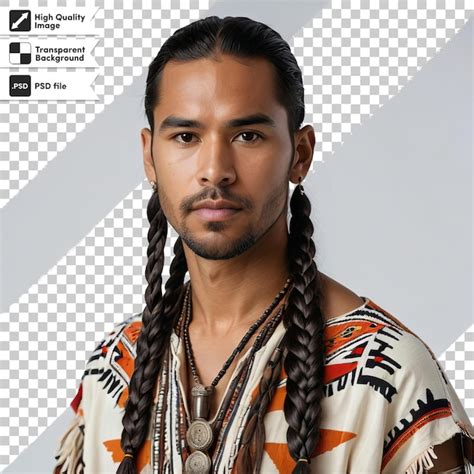 A Man With Long Braids And A Braided Hair Style Premium Ai Generated Psd