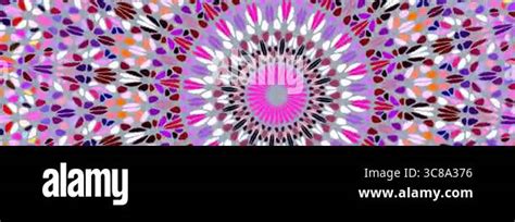Geometrical Dynamic Petal Mosaic Pattern Mandala Background Seamless