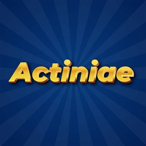 Premium Photo Actiniae Text Effect Gold  Attractive Background