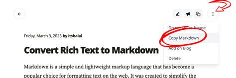Convert Rich Text To Markdown Writings Blog