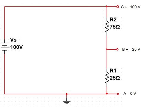 Dc Voltage Divider Circuit Diagram