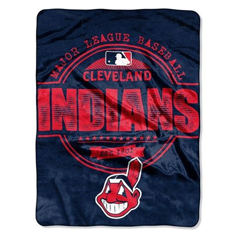 Mlb Structure Micro Raschel Throw 46 X 60 Mlb Cleveland Indians