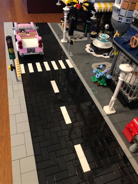 Lego Road For Modular Buildings On 16x16 Base Plates Lego Road Lego